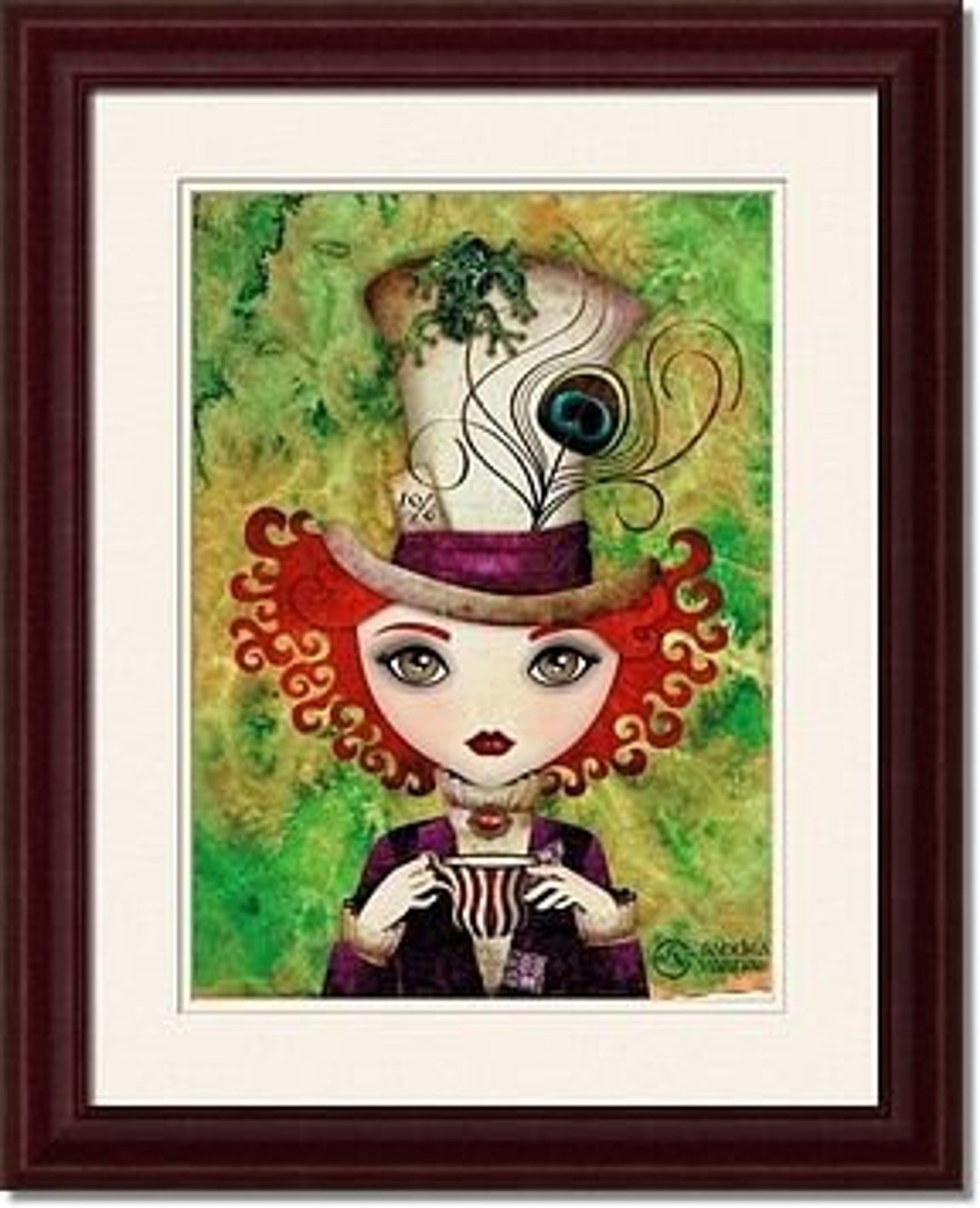 Mad Hatter 8 X 10 Print Digital Illustration Alice in - Etsy