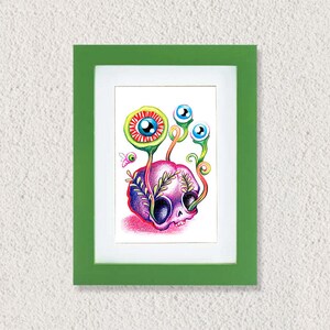 OOAK Spooky Spring Original Art - Botanical Drawing - Framed Art ...