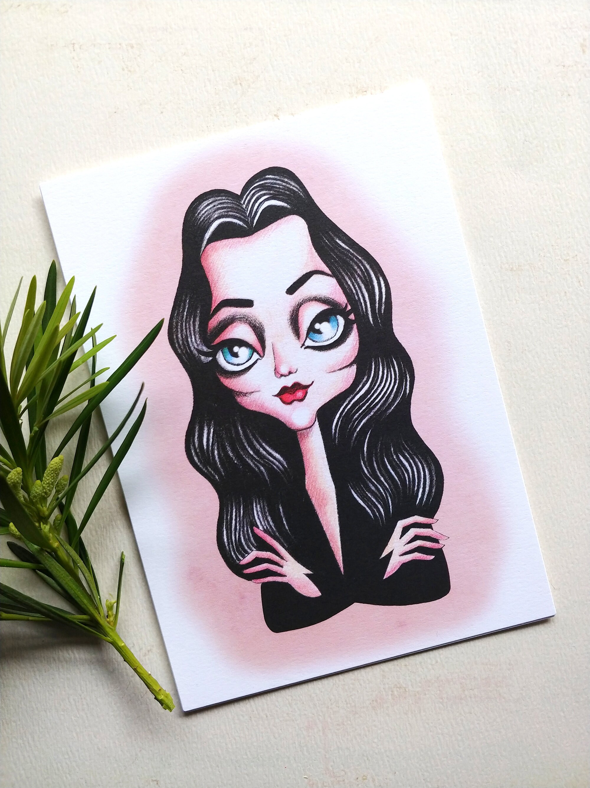 Morticia Addams Drawing