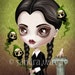 Be Afraid 8 X 10 Print Wednesday Addams Digital Illustration - Etsy