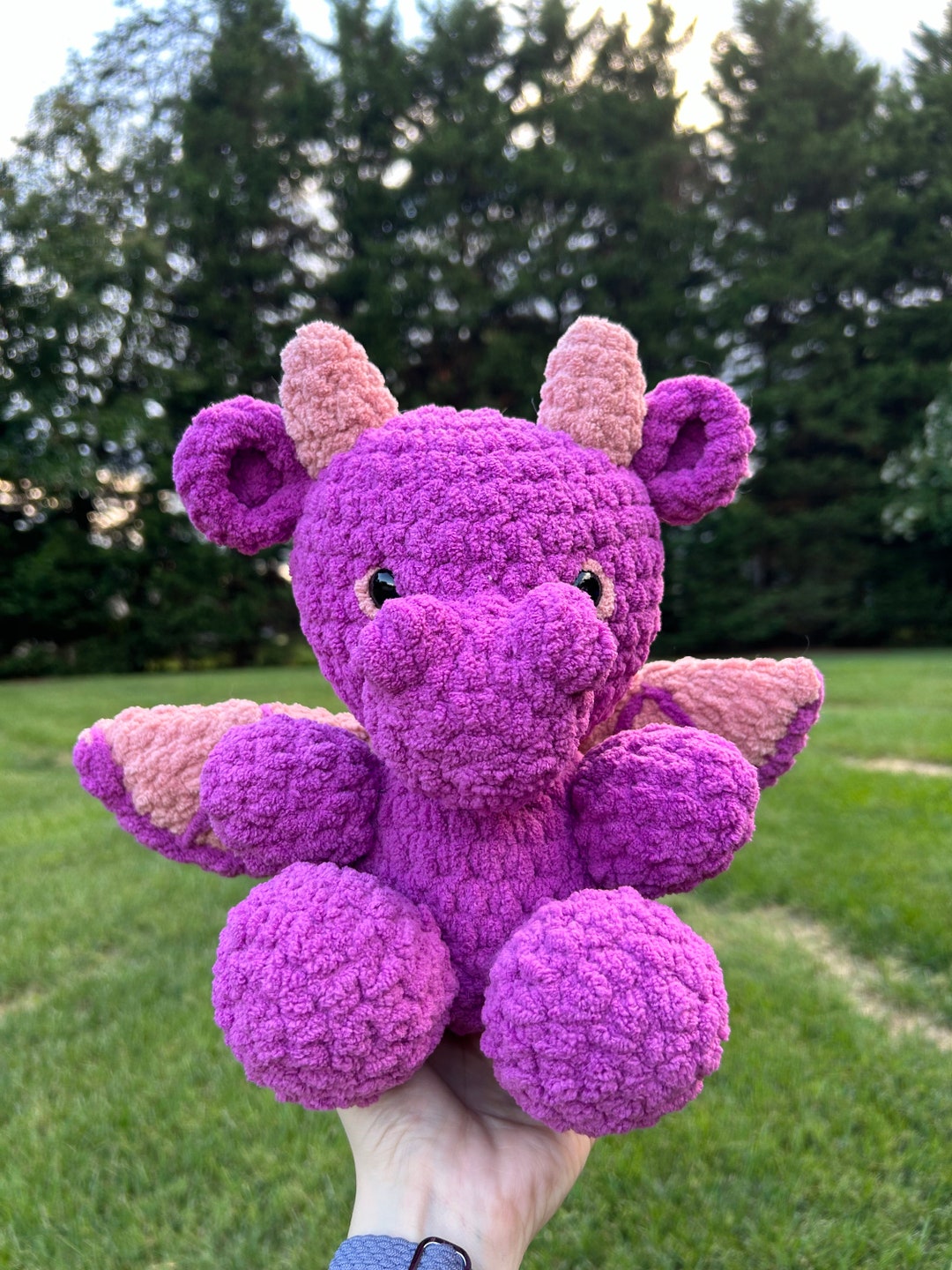 Enchanted Dragon Crochet Plush Fantasy Stuffed Amigurumi Creature - Etsy