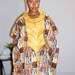Handmade Ankara Bubu Gown: Embroidered African Print Kaftan With Head ...
