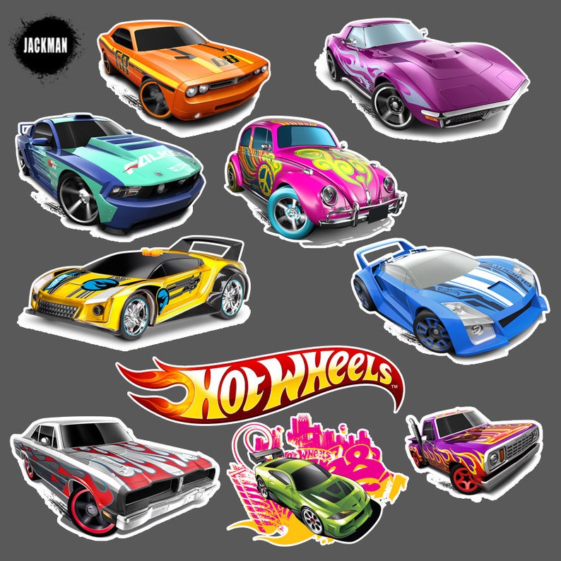 Hotwheels Digital Sticker Template, Digital Print, Printable, Png, Svg ...
