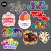 Happy Birthday, Sticker Template, Digital Print, Printable, Svg, Png ...