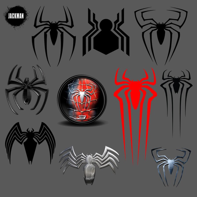 Spiders Logo Sticker Template, Digital Print, Printable, Svg, Png, Psd ...