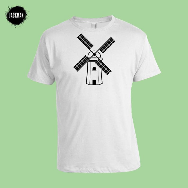 Windmill Illustration Farm Design Wind Air, Digital Template, Sticker ...