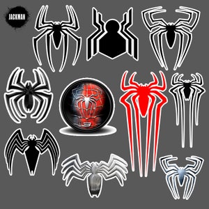 Spiders Logo Sticker Template, Digital Print, Printable, Svg, Png, Psd ...