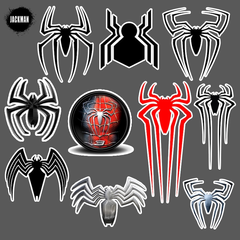 Spiders Logo Sticker Template, Digital Print, Printable, Svg, Png, Psd ...