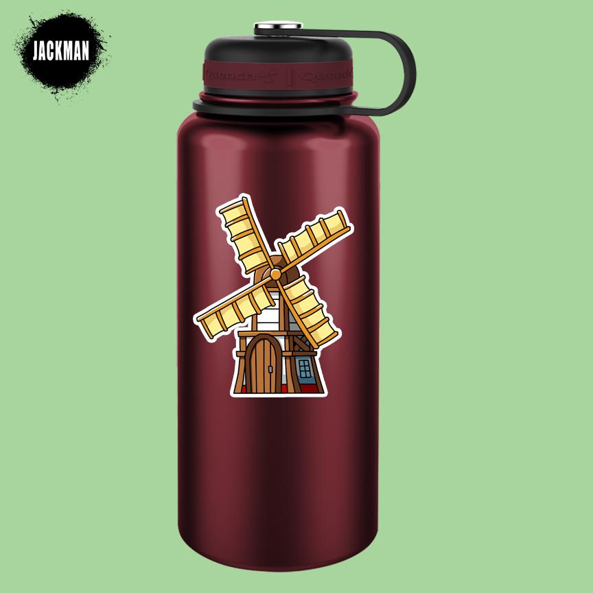 Windmill Illustration Farm Design Wind Air, Digital Template, Sticker ...