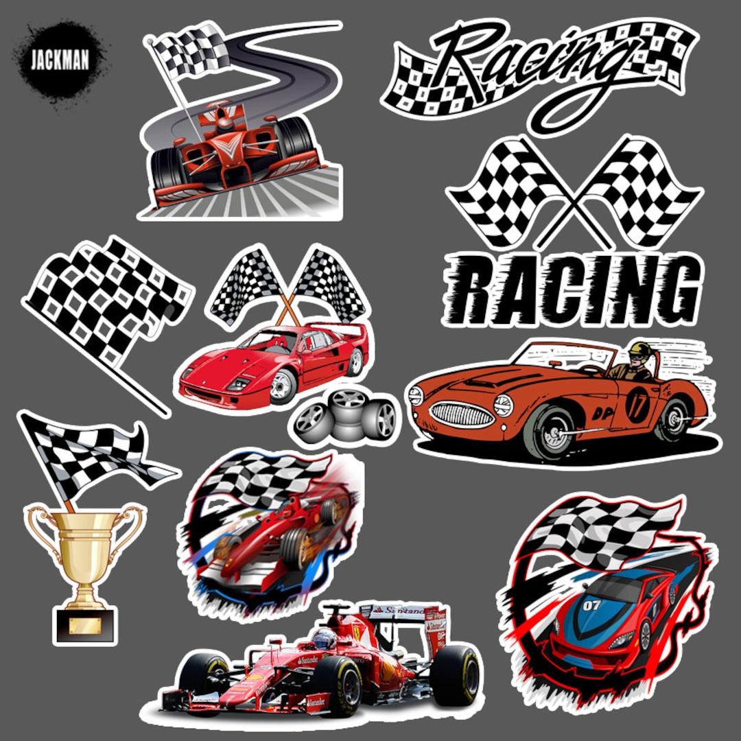 Sticker Digital Template Racing Race, Digital Print, Printable, Svg ...