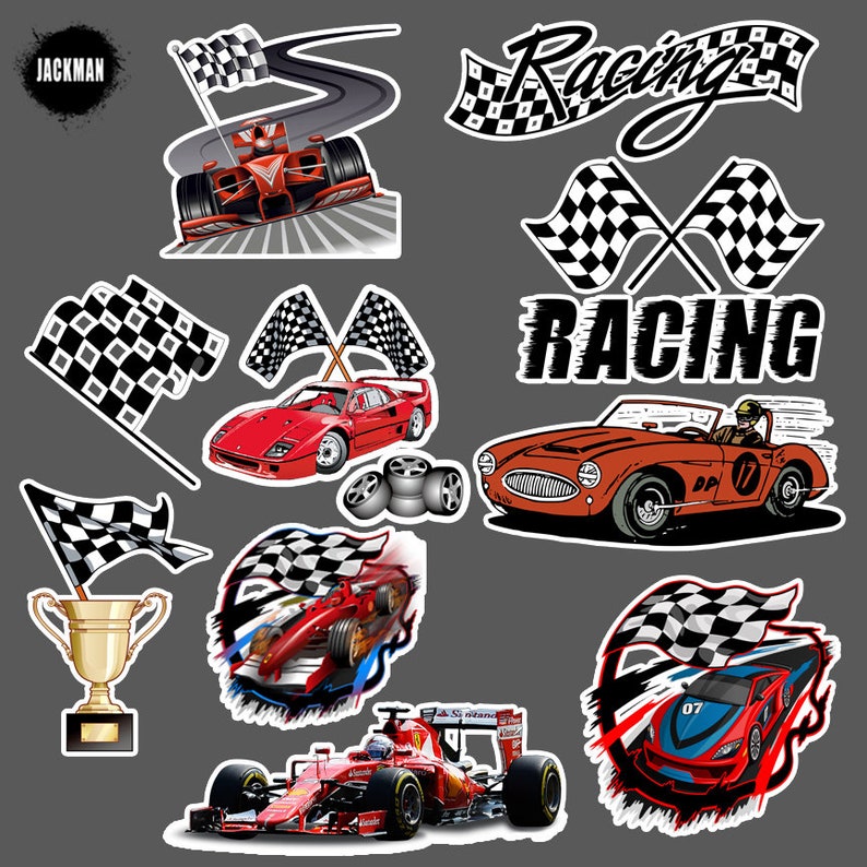 Sticker Digital Template Racing Race, Digital Print, Printable, Svg ...