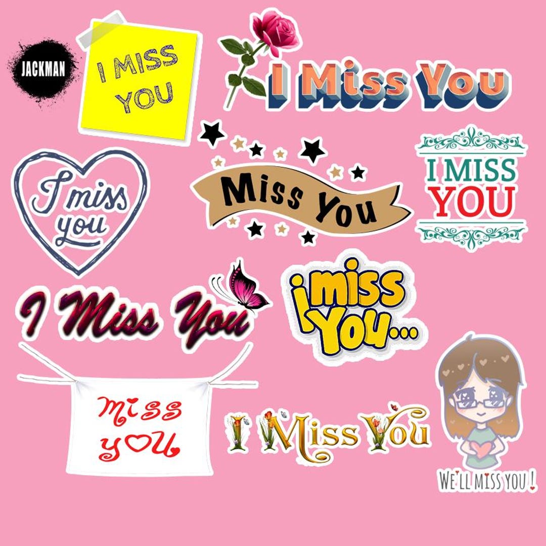 I Miss You Wordart Text Calligraphy, Digital Print, Printable, Sticker ...