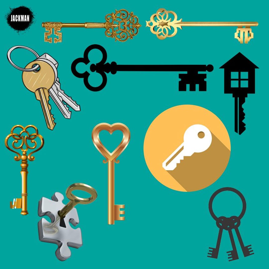 Key Lock Keys Unlock Chains Illustration, Digital Print, Printable ...