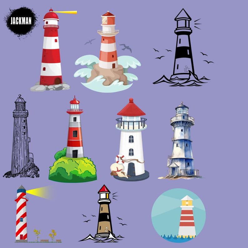 Lighthouse Sea Ocean Signs Light, Illustration, Digital Printable ...