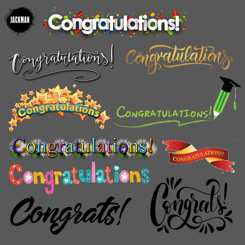 Congratulation Congrats Greetings, Digital Sticker Template, Digital ...
