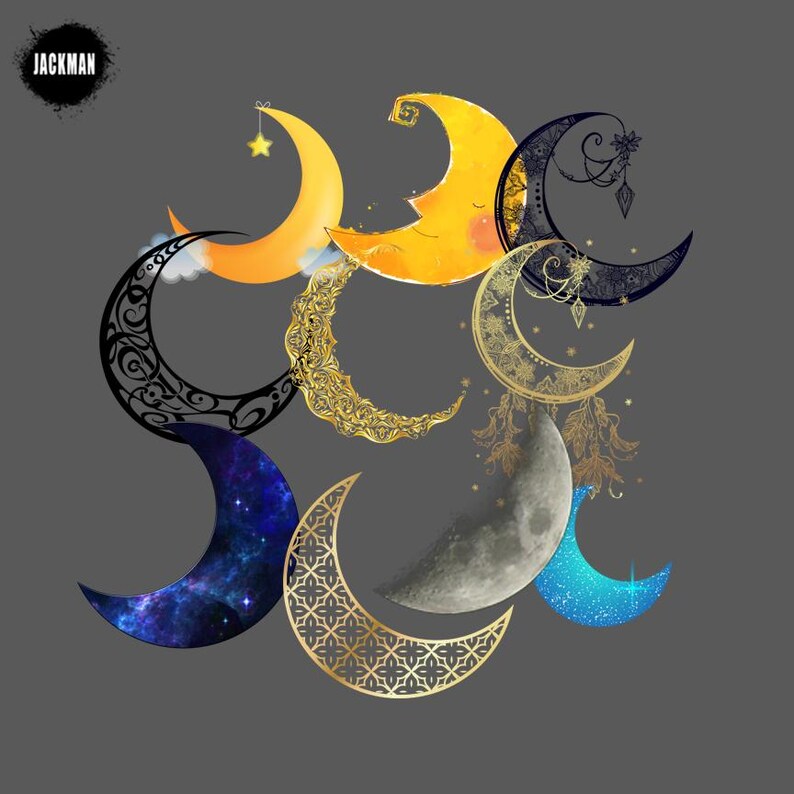 Galaxy Moon Illustration, Sky Clipart, Transparent PNG, PSD (digital ...