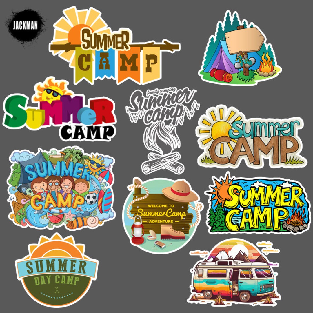 Summer Camp Adventures Explore, Digital Sticker Template, Digital Print ...