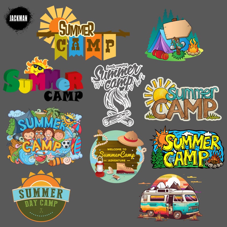 Summer Camp Adventures Explore, Digital Sticker Template, Digital Print ...