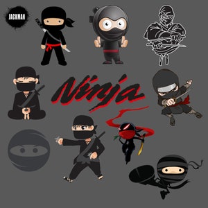 Digital Sticker Template Ninja Cute Chibi, Digital Print, Printable ...