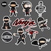 Digital Sticker Template Ninja Cute Chibi, Digital Print, Printable ...