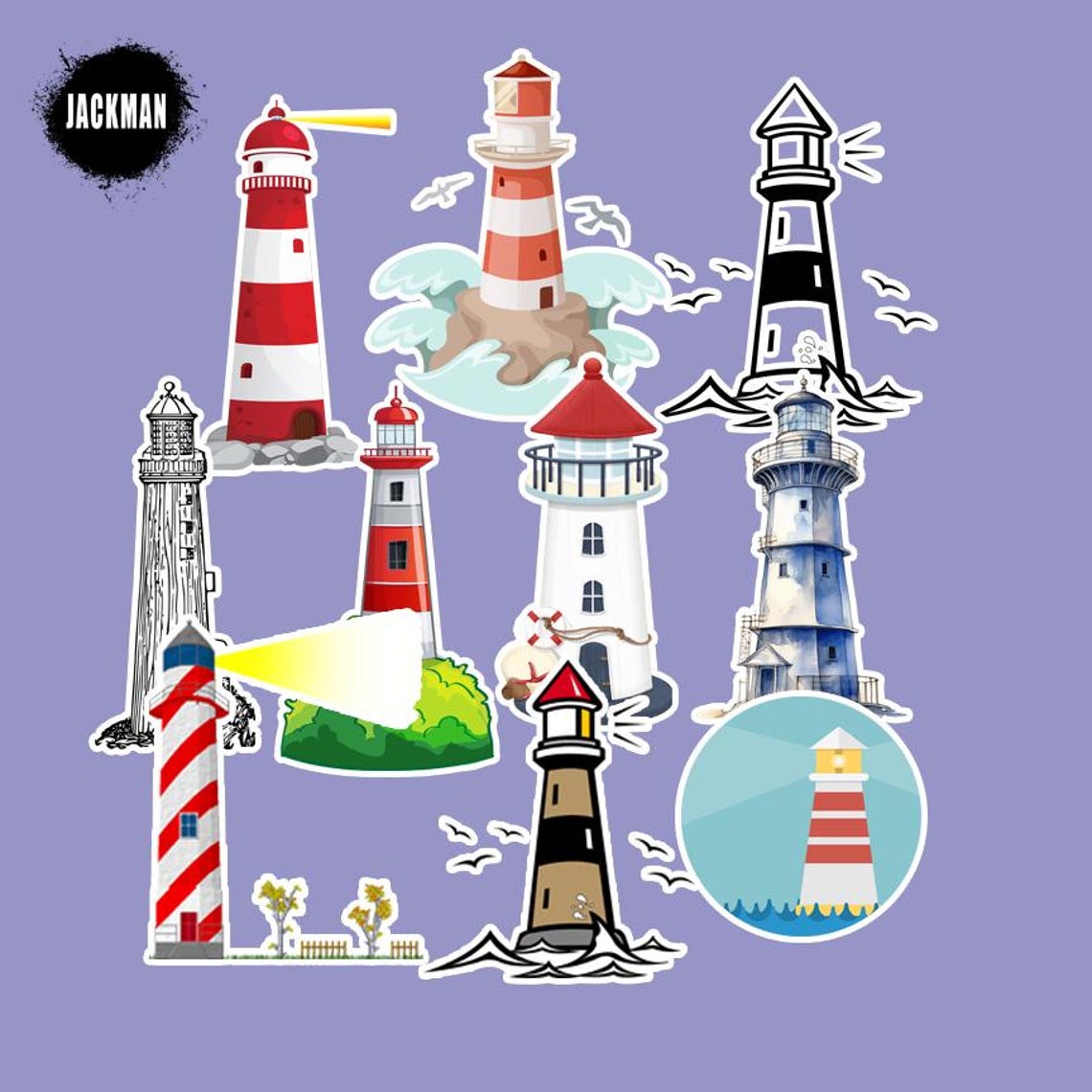 Lighthouse Sea Ocean Signs Light, Illustration, Digital Printable ...