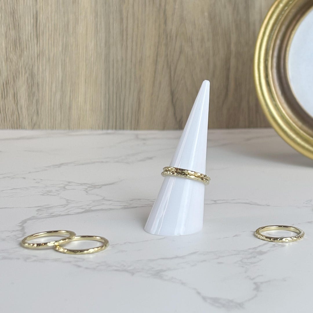 Handmade Brass Textured Rings/ Wax Carved Textures - Etsy