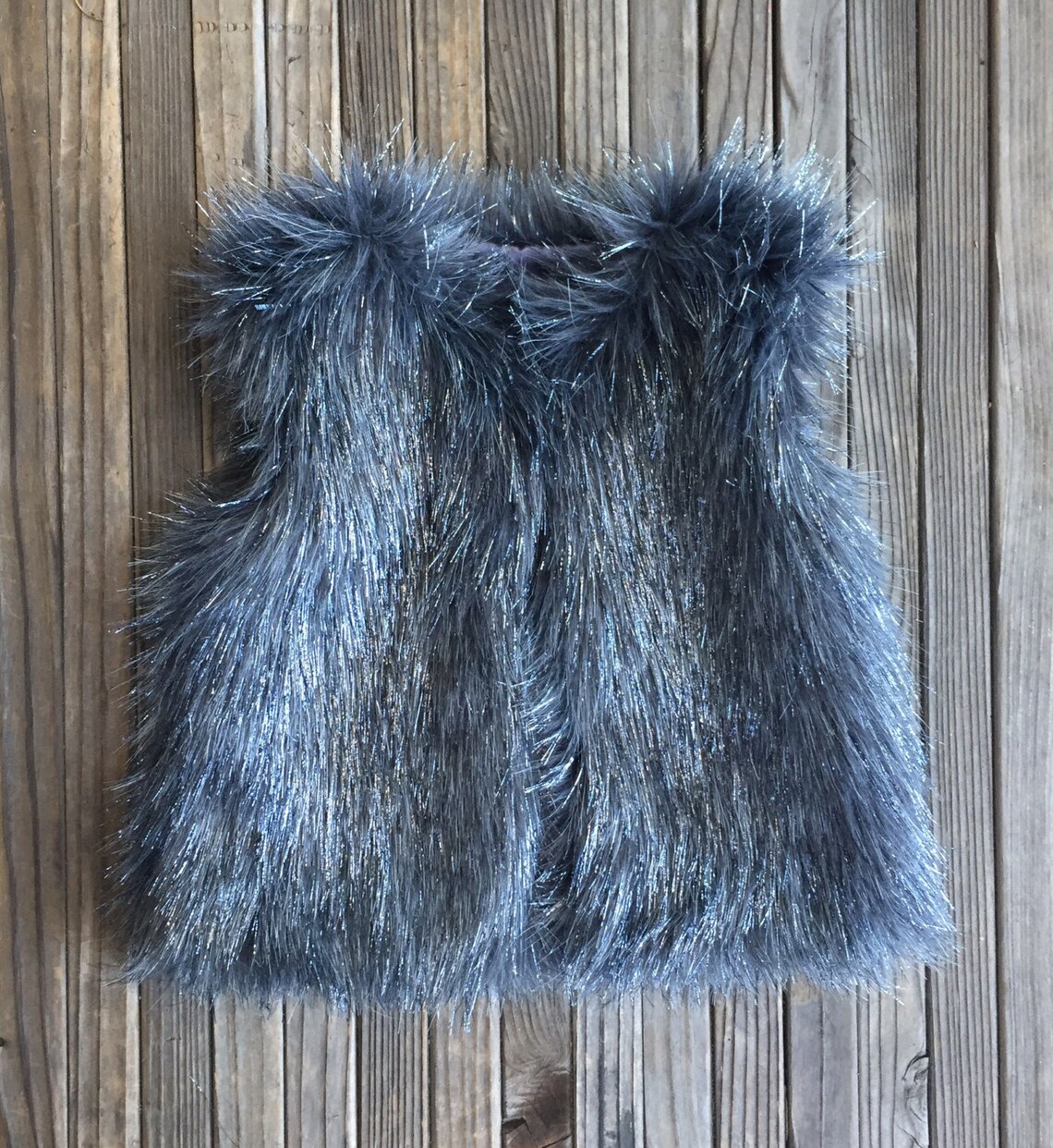 Faux Fur Vest Grey & Silver Fur Girls Vest Fashion | Etsy