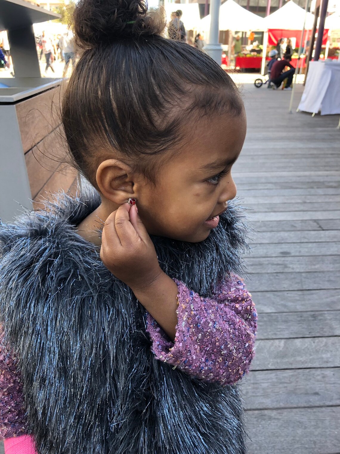 Faux Fur Vest Grey & Silver Fur Girls Vest Fashion | Etsy