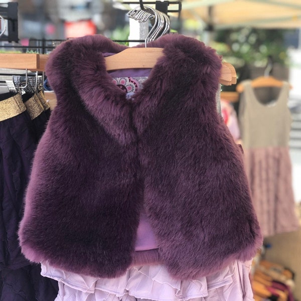 Girls Fur Vest - Etsy