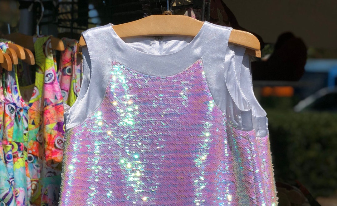 Iridescent Sequin A-line Dress: Girls' Party Princess Outfit - Etsy