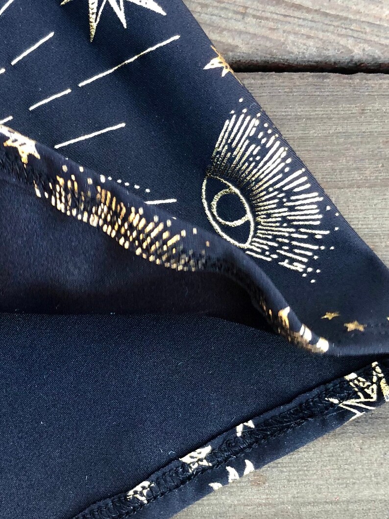 Cosmic Girls Dress Celestial Metallic Gold and Black Stars | Etsy