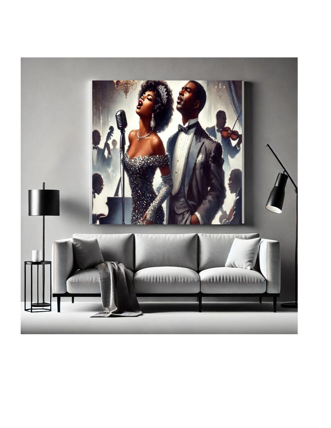 Jazz Duet Elegance: African American Singers in Sequins & Tuxedo ...