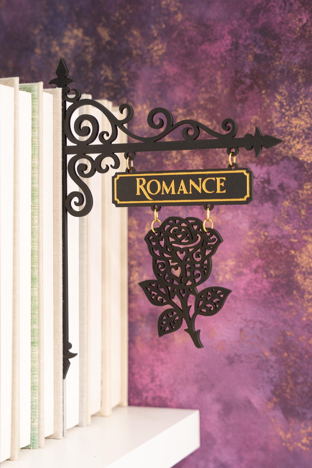 Book Genre Dividers | Romantic Reading Nook & Library Decor - Etsy