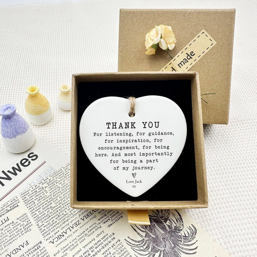 Thank You Keepsake, Retired Gift, Leaving Gift, Personalized Thank You ...