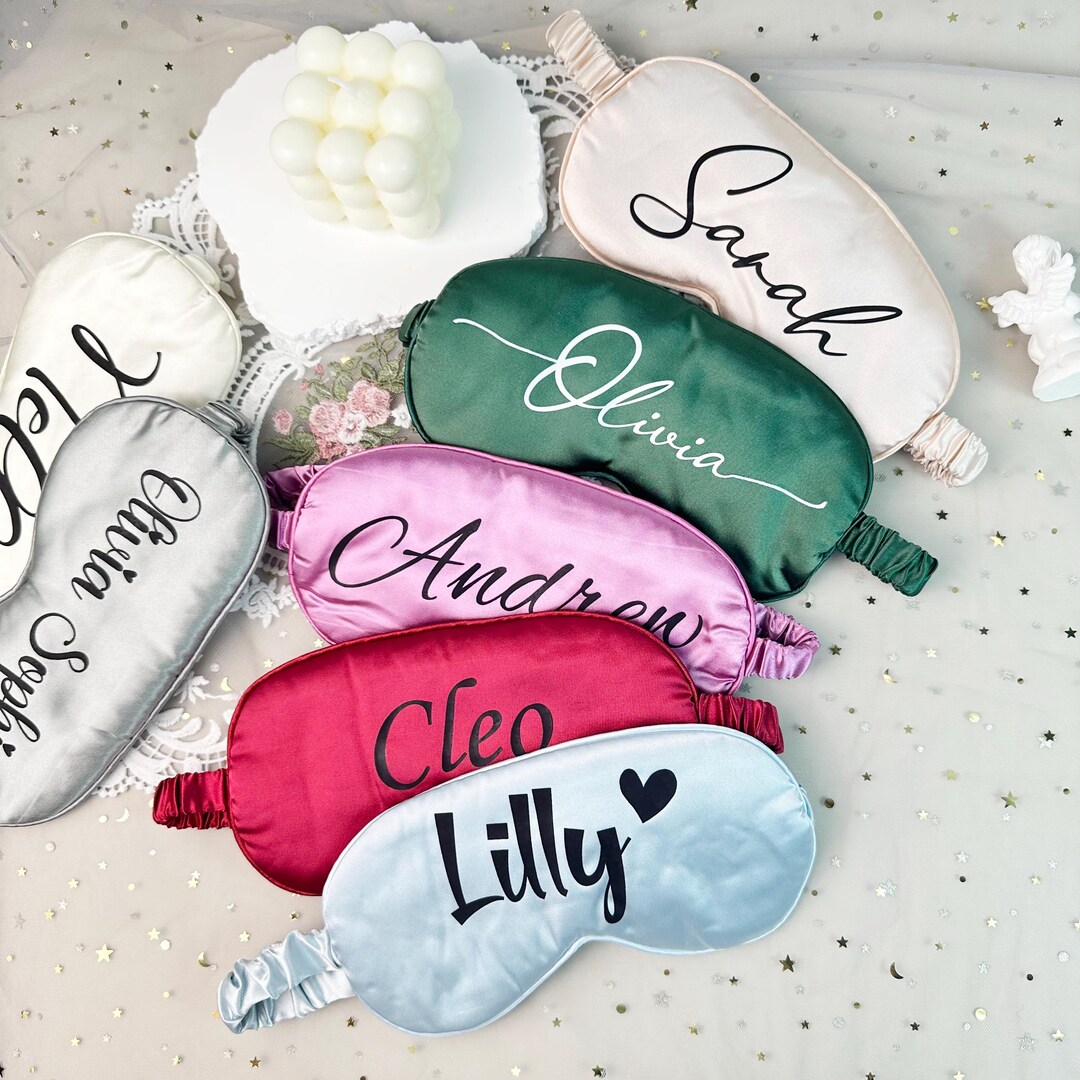 Sleep Mask for Women Gift, Satin Eye Mask, Sleepover Party, Slumber ...