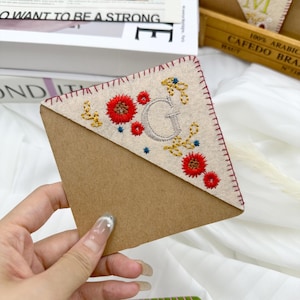 Personalized Hand Embroidered Corner Bookmarks, Felt Triangle Page ...