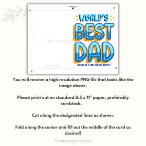 Funny Happy Fathers Day Printable Greeting Card Worlds Best Dad Card ...