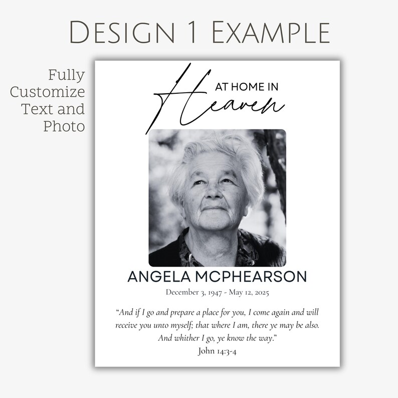 Christian Photo Collage Funeral Welcome Sign Editable Canva Template ...