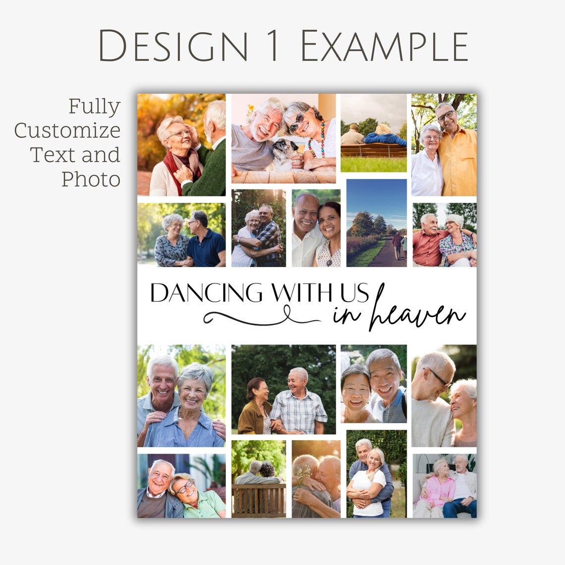 Wedding Memorial Sign Table Editable Template Photo Collage Poster ...