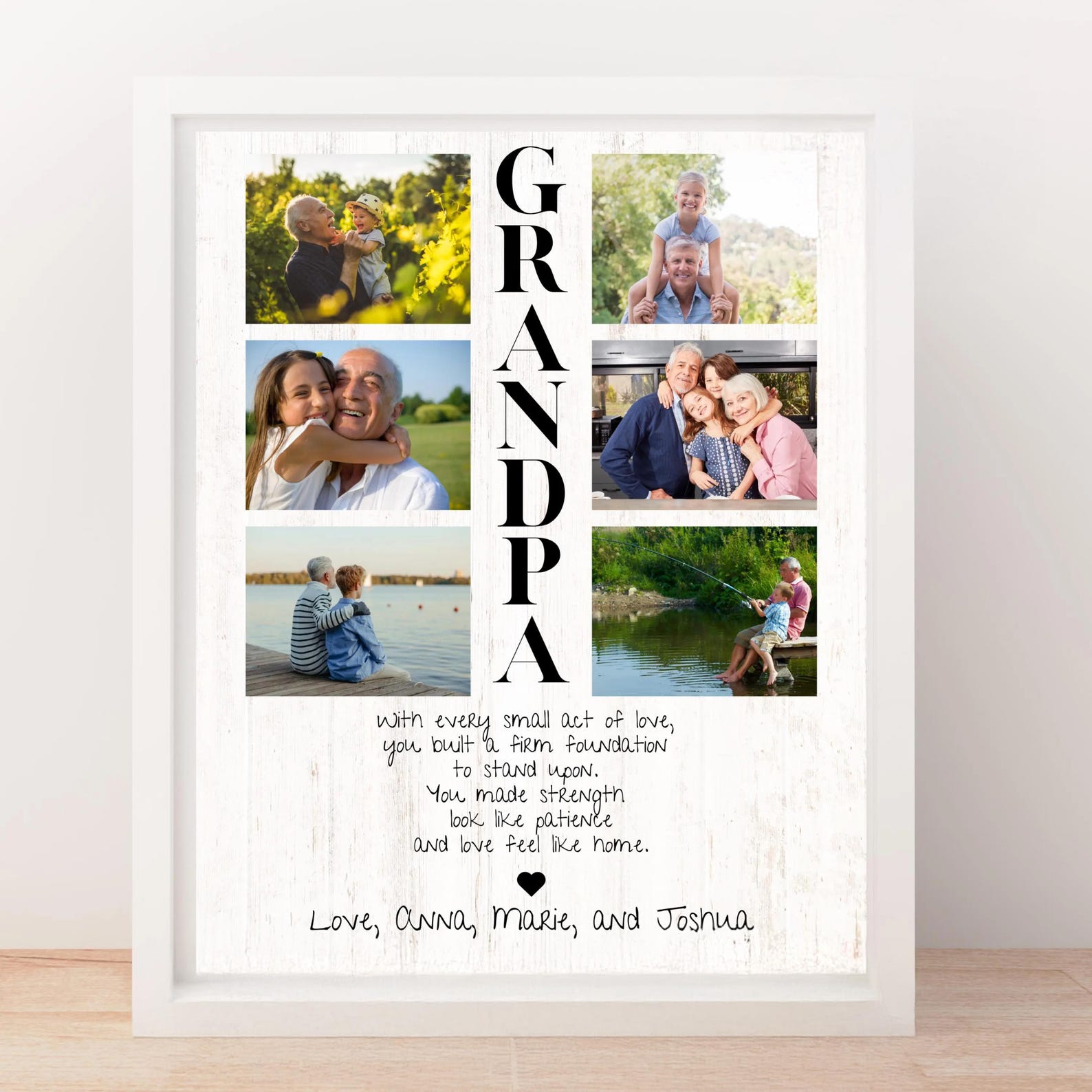 Custom Photo Collage Gift for Grandpa: DIY Father's Day Present ...