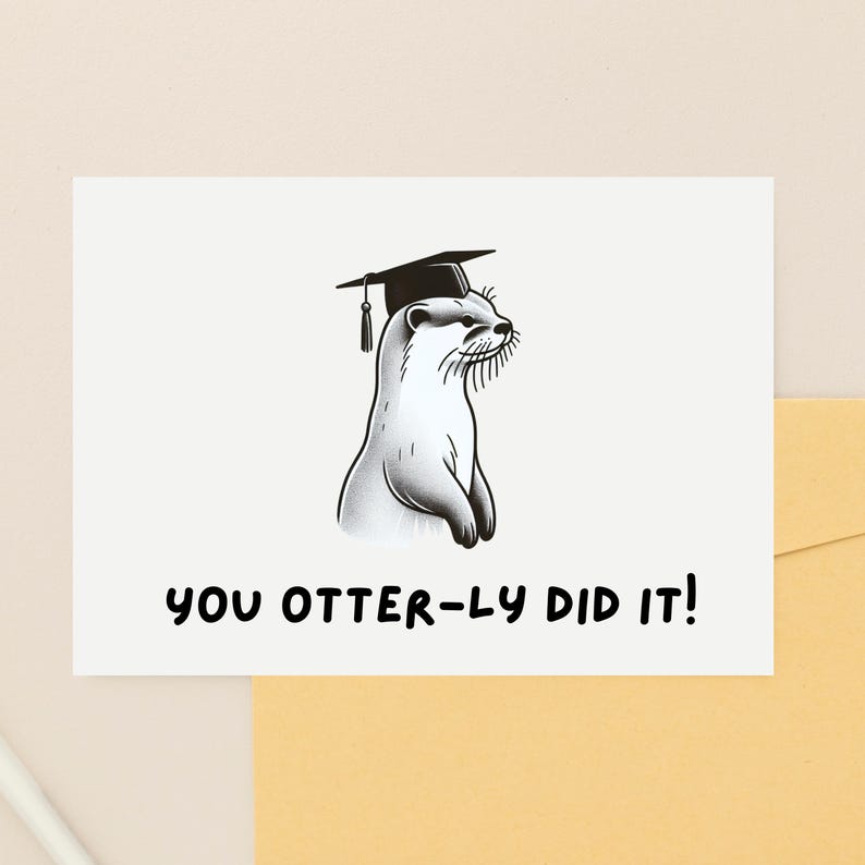 Funny Graduation Card for Senior High School or College Congratulations ...