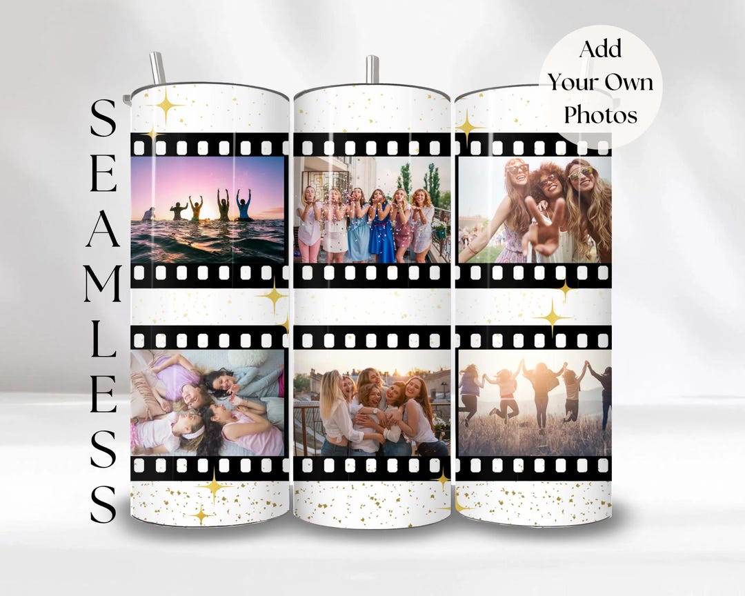 Photo Collage Sublimation Tumbler Wrap Editable Canva Template ...