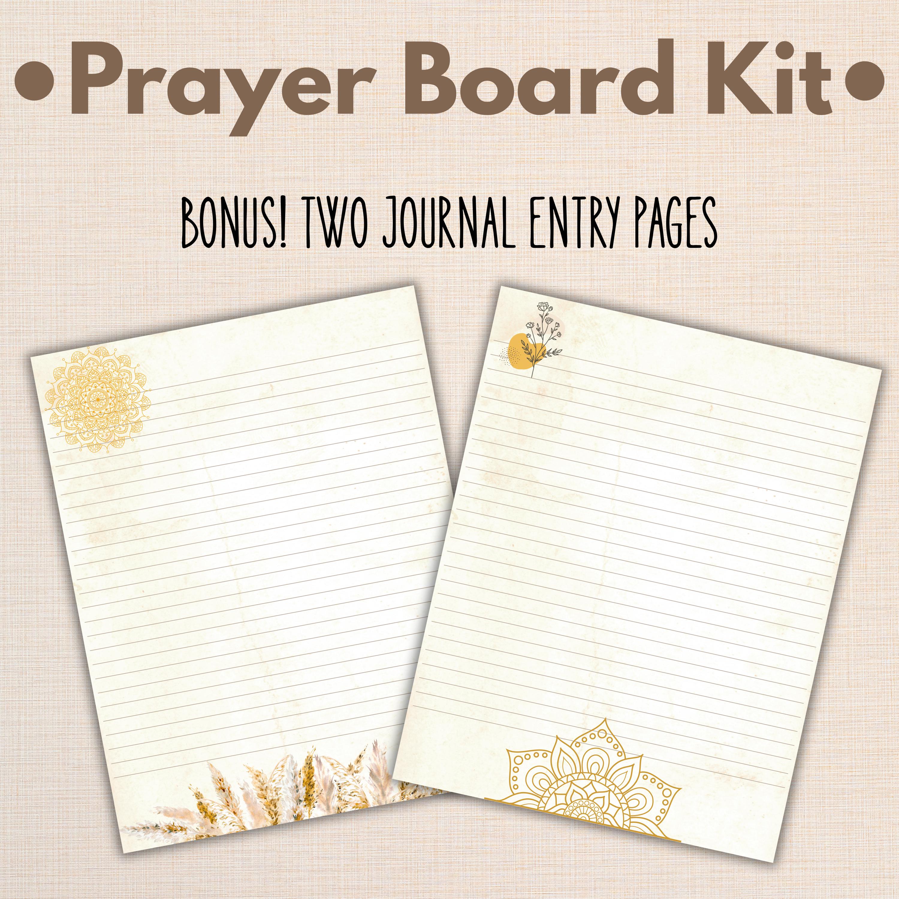 Boho Prayer Board Kit for Family Printable Girls Prayer Card Template ...