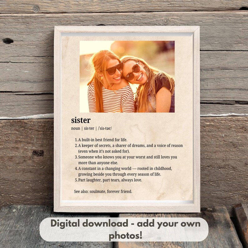 Sister Photo Collage Editable Template Birthday Gift Idea for Soul ...