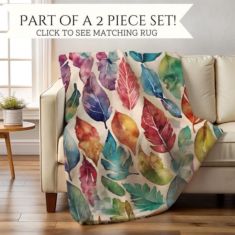 Leaf Throw Blanket - Etsy