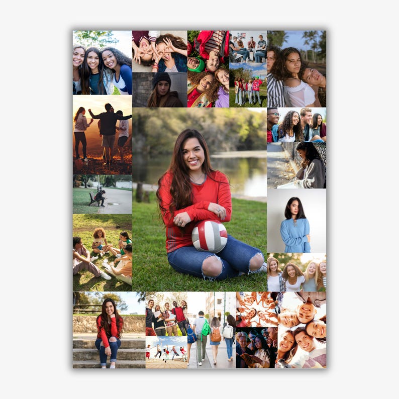 Graduation Photo Collage Template Set 2025 Custom Editable Canva ...