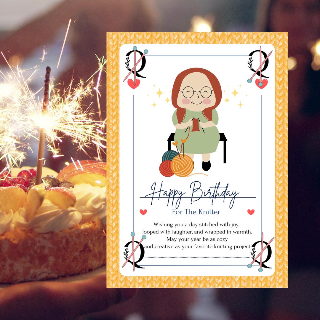 To the Knitter, Birthday Wishes - Knitting Theme, Congrats Card ...