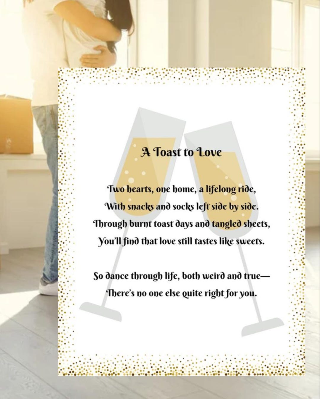 Funny Moving in Together Poem, Moving in Together Gift, Housewarming ...
