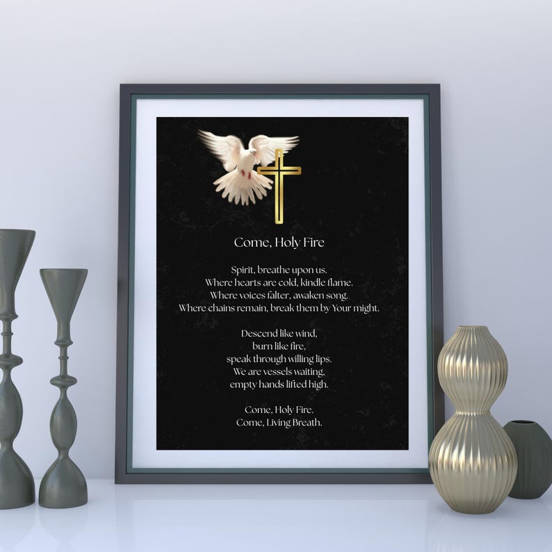 Pentecostal Poem, Printable Holy Spirit Prayer, Religious Poster ...