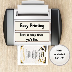 Graduation Poem, Printable Graduation Gift , Grad Card to Him, Class of ...